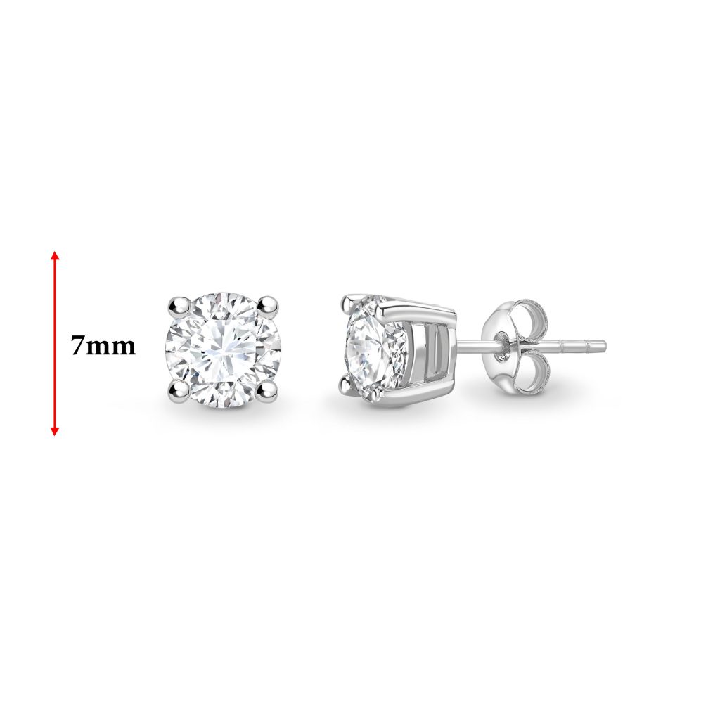 Four Prong Diamond Solitaire Stud Earrings - RPS Diamond